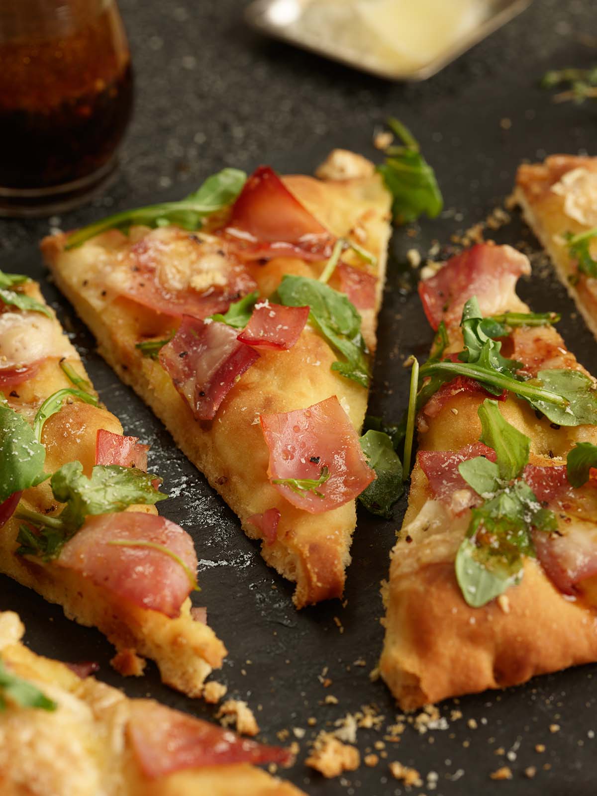 Ham, Arugula, Shaved Parmesan Flatbread with Balsamic Drizzle | Smithfield