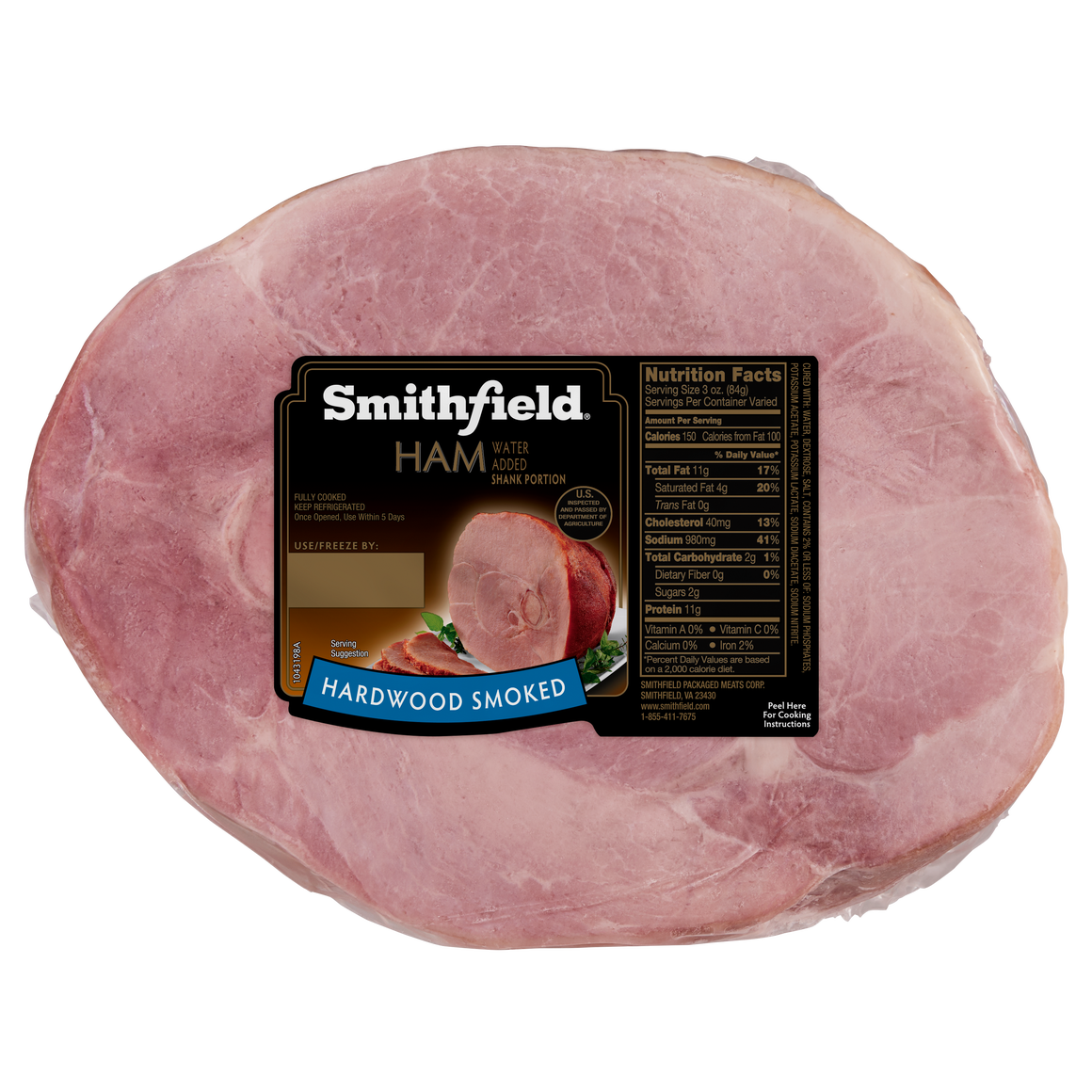 Hardwood Smoked Bone-In Portion Ham | Smithfield