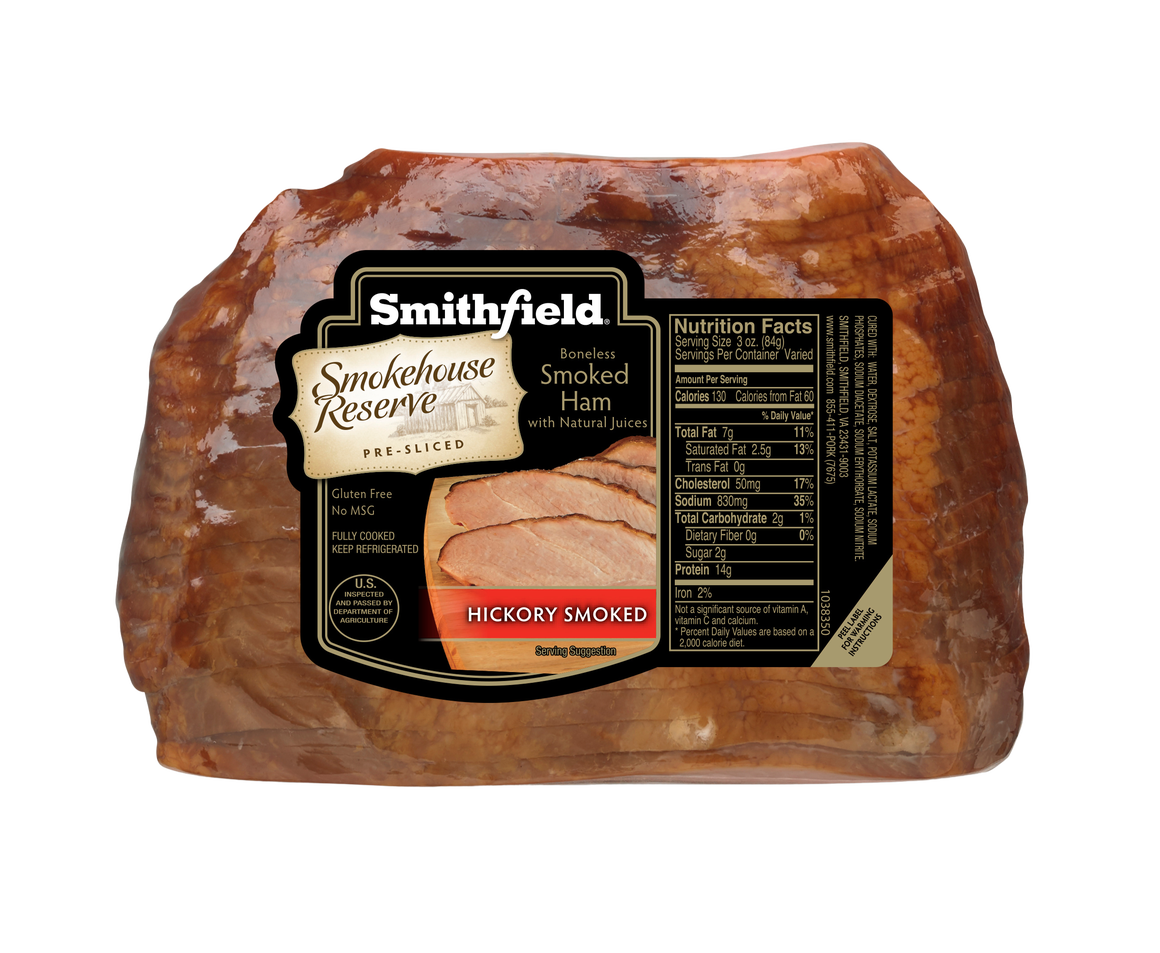 Smokehouse Reserve Hickory Smoked Pre-Sliced Boneless Ham | Smithfield