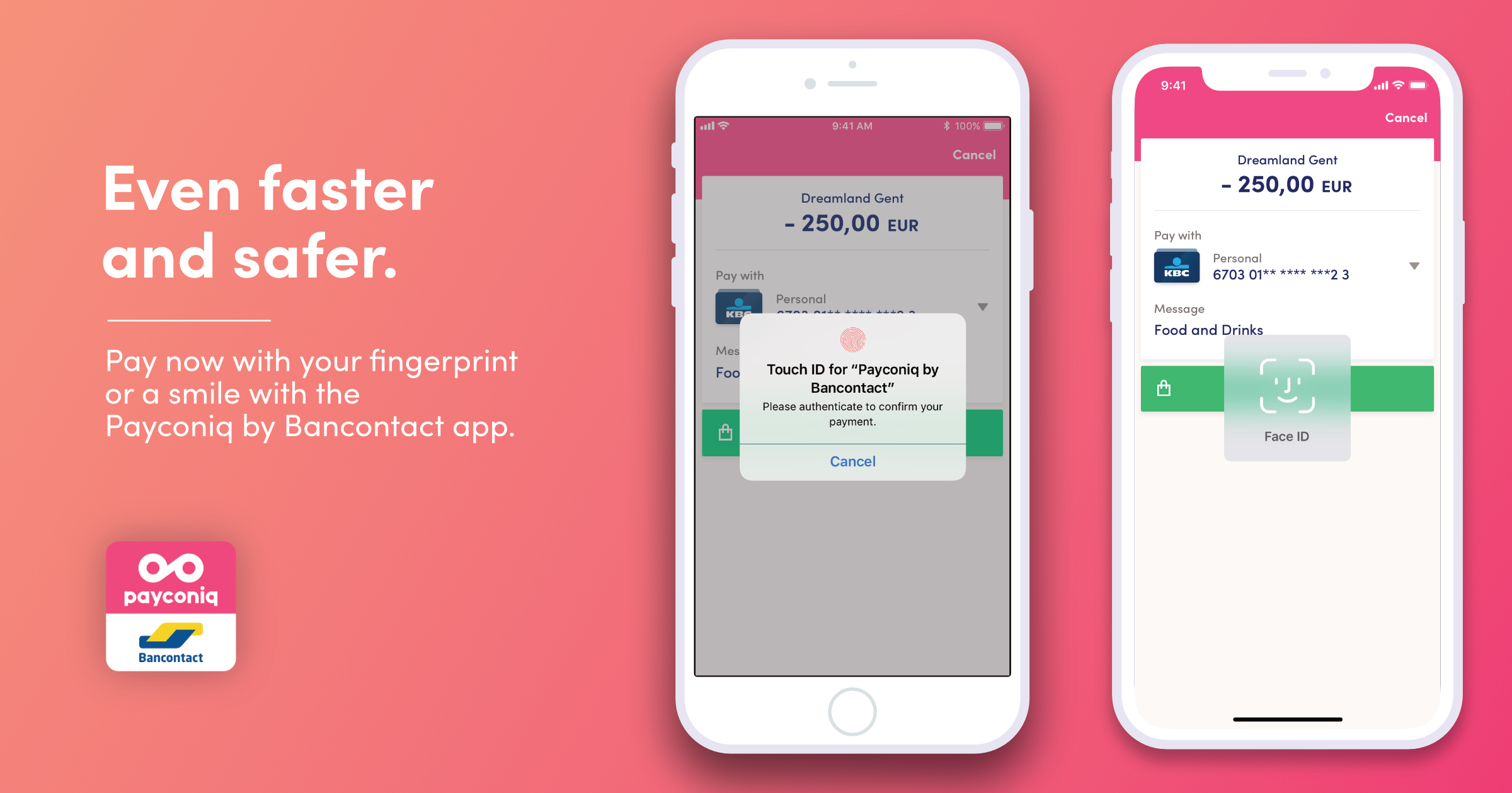 Paying with the Payconiq by Bancontact app also possible ...