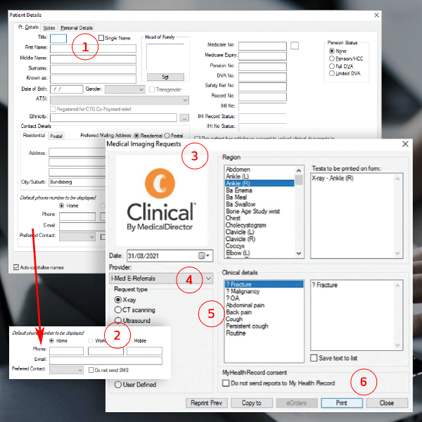 How to send e-referrals with Medical Director | I-MED Radiology Network