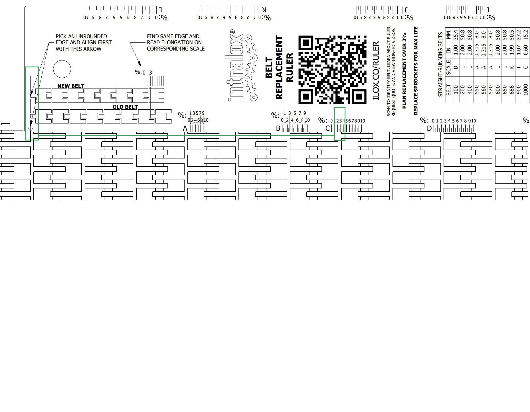 Belt Replacement Ruler—Overview and Resources | Intralox