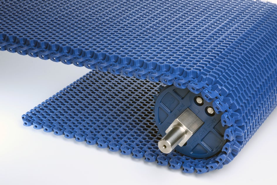 Series 2400 Radius Flush Grid High Deck with Heavy-Duty Edge | Belt Finder | Intralox