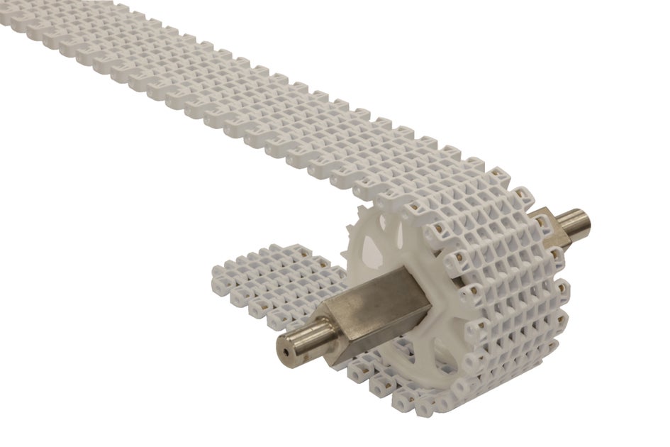 Série 2400 Mold to Width Radius Flush Grid (2.2) | Localizador de Esteiras | Intralox
