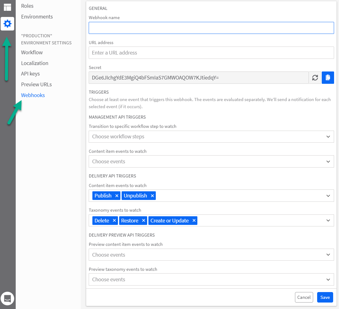 Customized Webhooks for Kontent Headless CMS | Konabos
