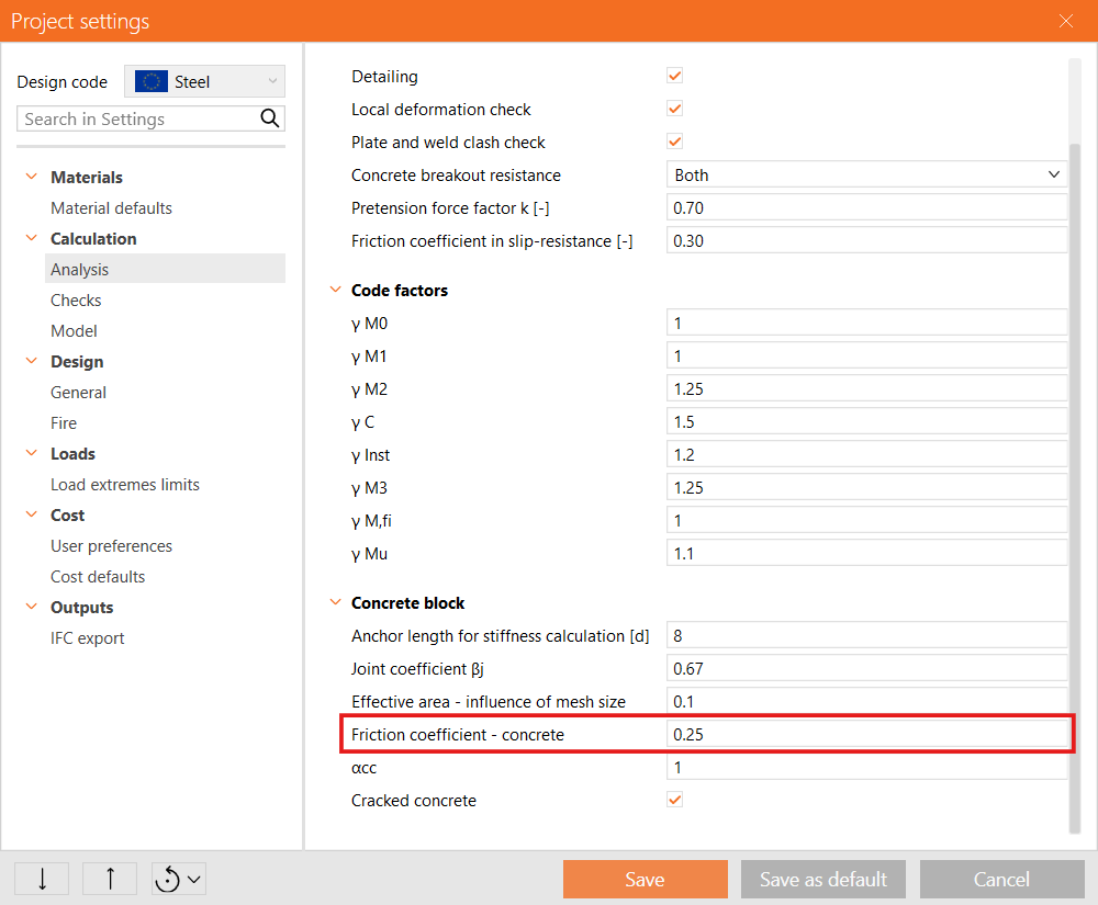 General anchoring shapes and options | IDEA StatiCa