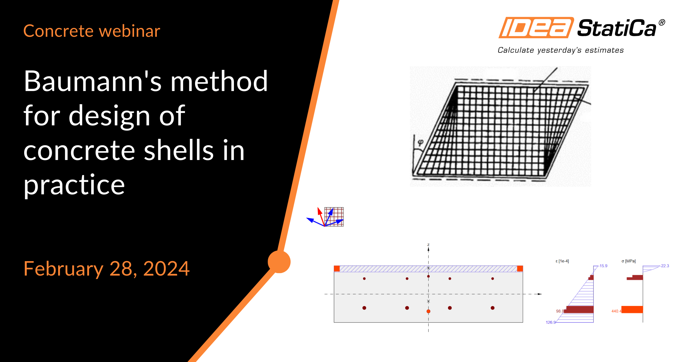 Baumann's method for design of concrete shells in practice | IDEA StatiCa Baumann's method for design of concrete shells in practice | IDEA StatiCa