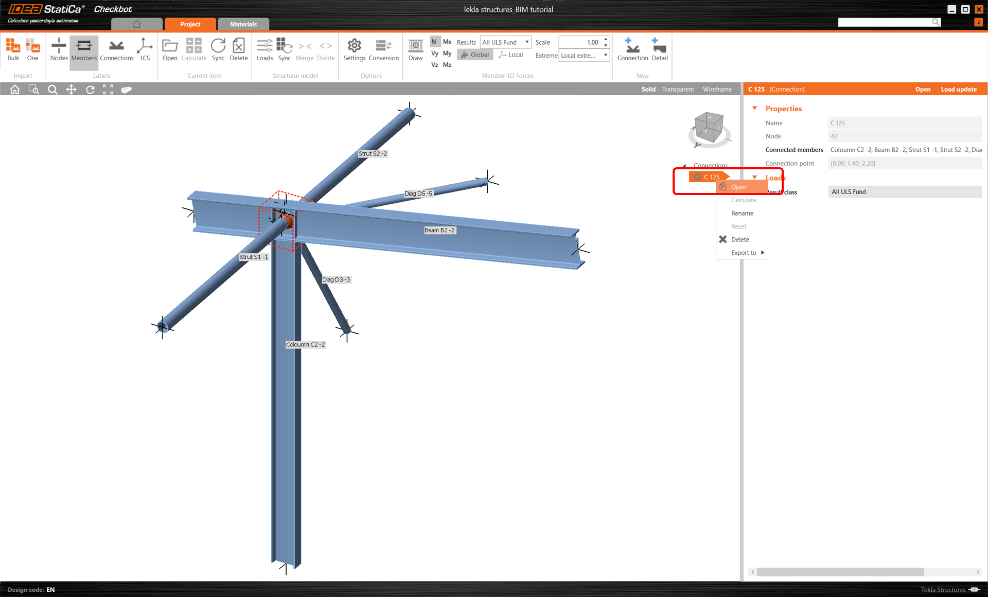 Tekla Structures BIM link for the structural design of a steel ...