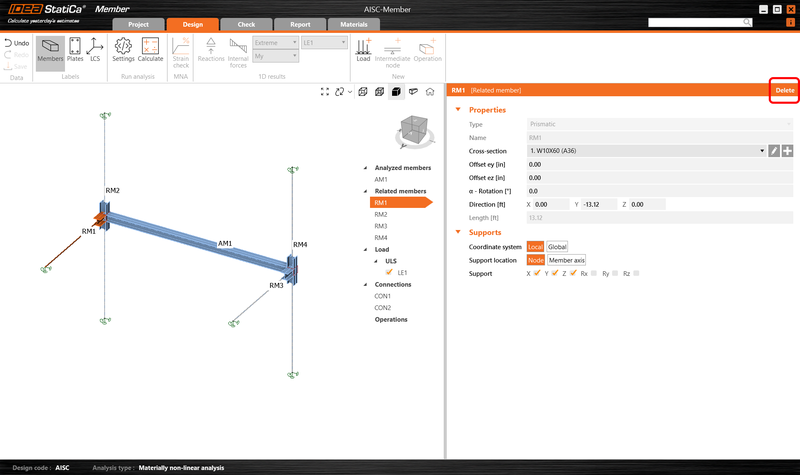 Structural design of steel beam (AISC) | IDEA StatiCa