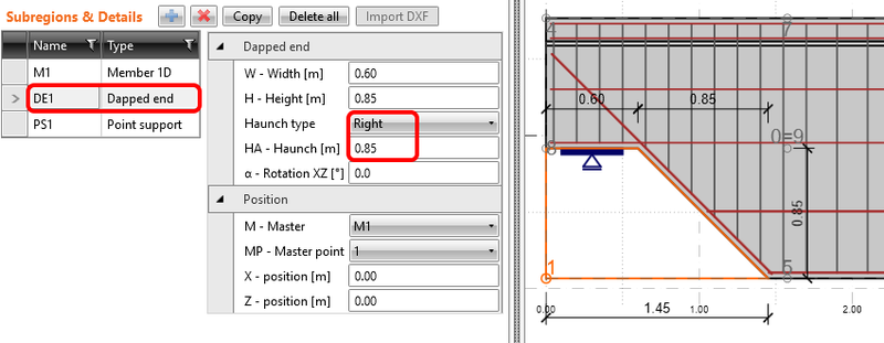 Structural design of a dapped end with an opening (EN) | IDEA StatiCa