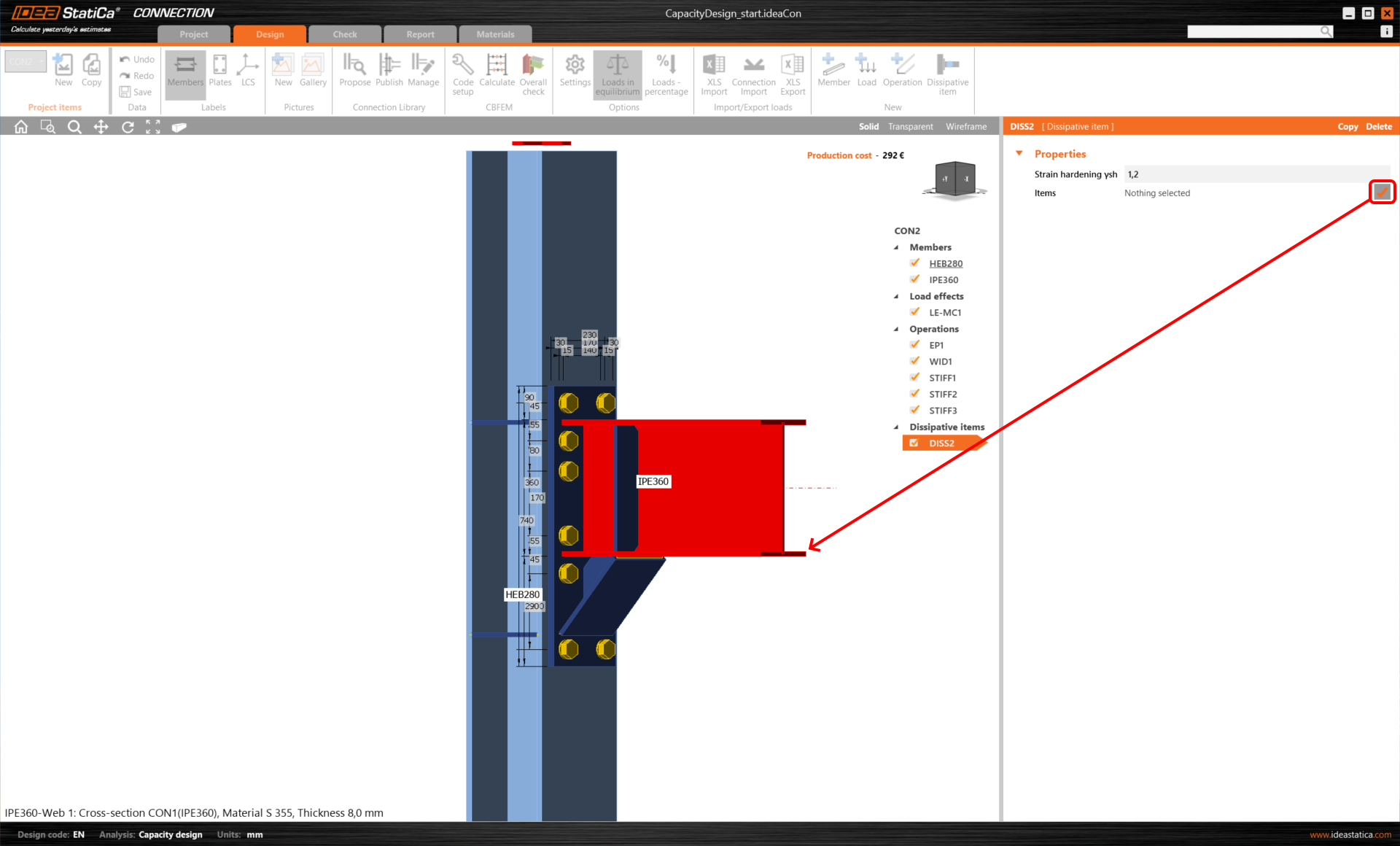 Steel connection capacity design (EN) | IDEA StatiCa