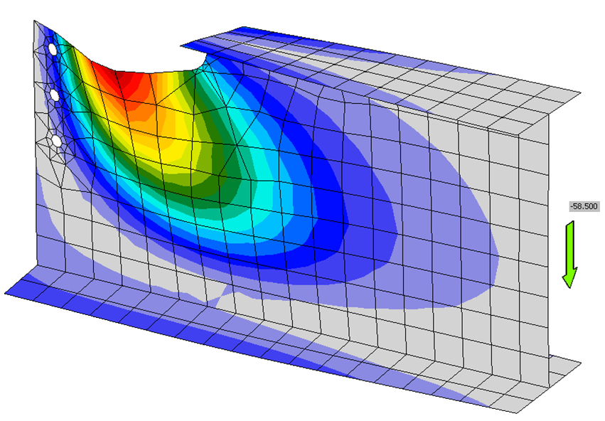 Shear connections with coped beams (AISC) | IDEA StatiCa