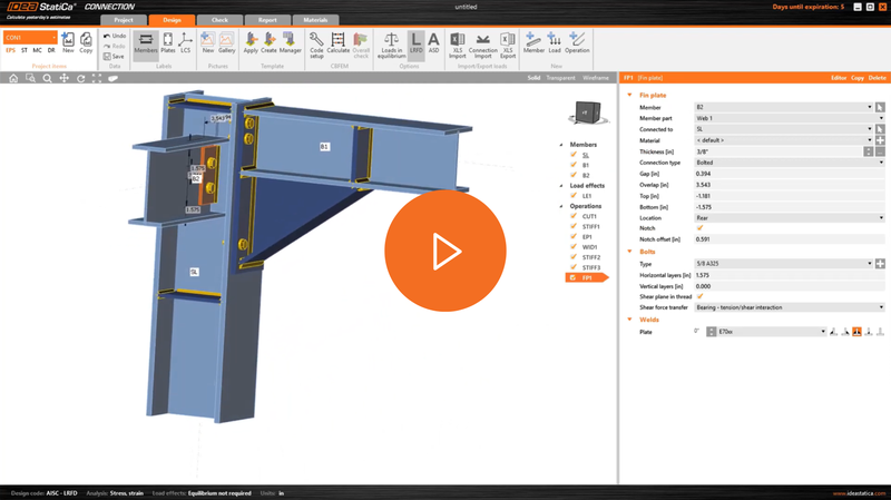 Connection design | IDEA StatiCa
