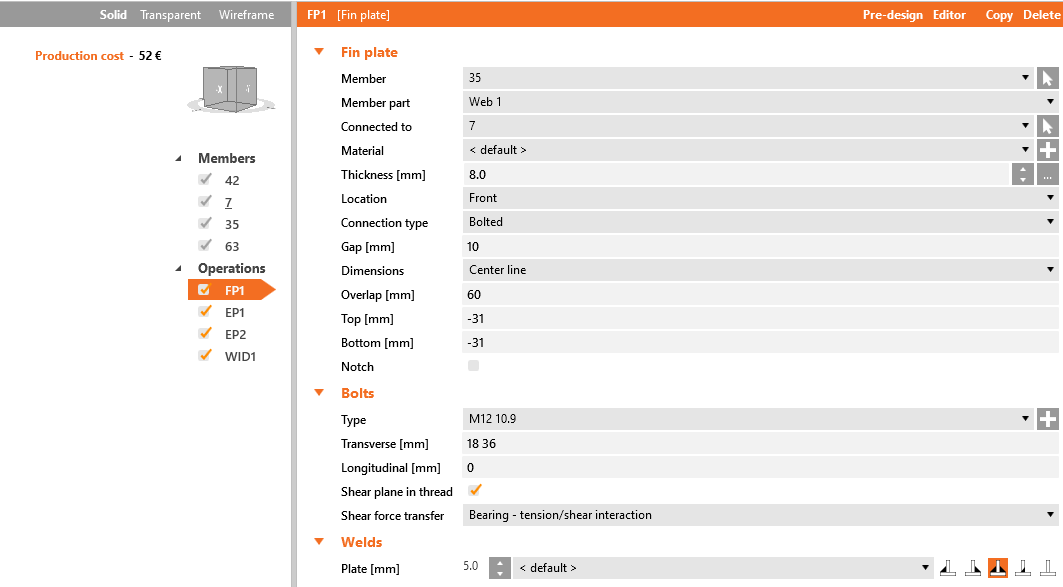 SAP2000 BIM link for the structural design of a steel member (EN ...