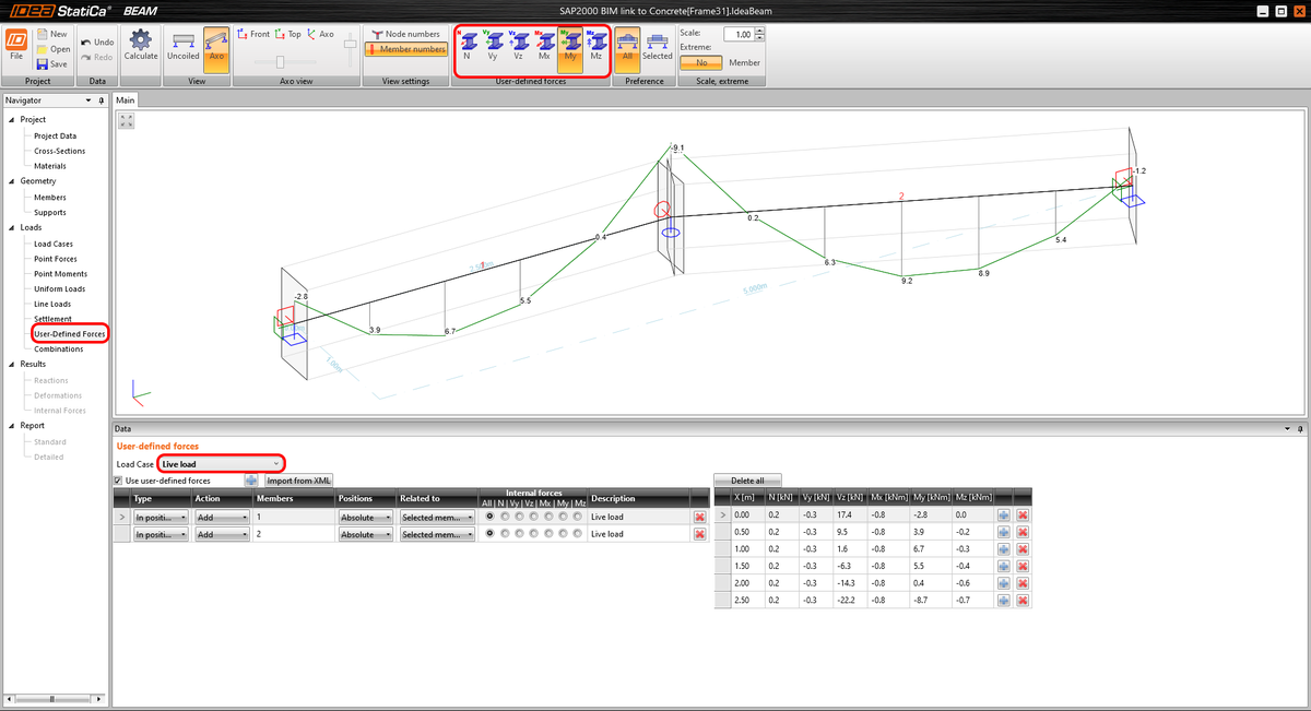 SAP2000 BIM link for the concrete structural design (EN) | IDEA StatiCa