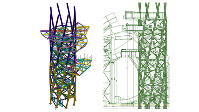 Designing a DNA helix-inspired waterslide staircase | IDEA StatiCa
