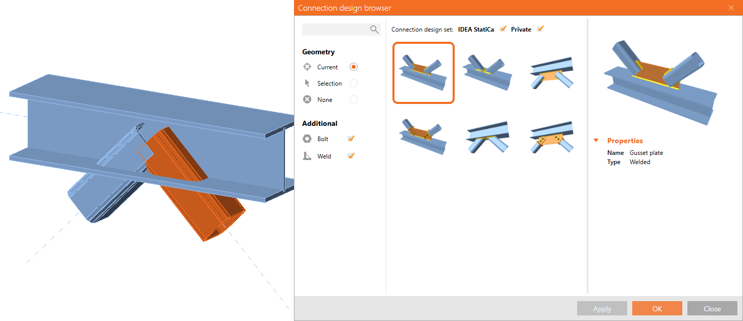 IDEA StatiCa Connection Browser - Library of connections | IDEA StatiCa
