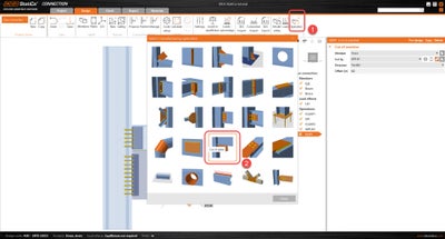 Claw angle on WF bracing connection (AISC) | IDEA StatiCa