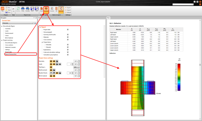 Report in Detail application | IDEA StatiCa