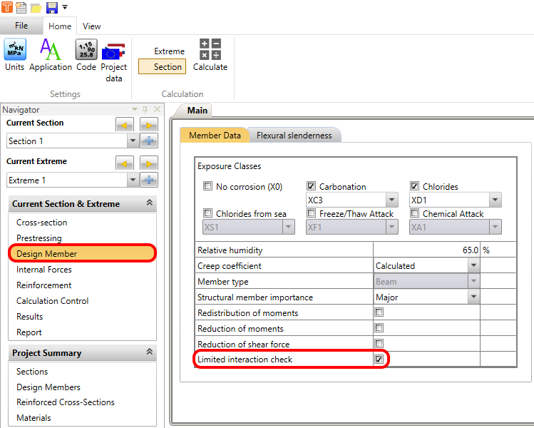 ULS results in RCS - Capacity N-M-M, Shear, Torsion, Interaction ...
