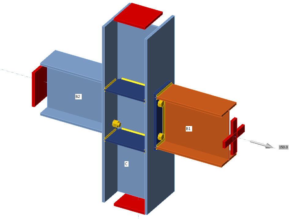Horizontal tying | IDEA StatiCa