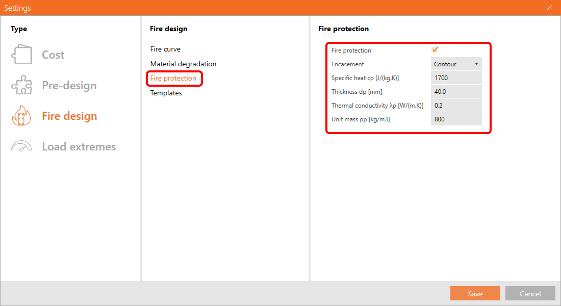 Fire design analysis of a steel member (EN) | IDEA StatiCa