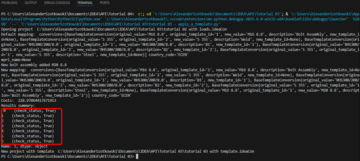 How to get started with API - Import a template and run calculation 03 | IDEA StatiCa