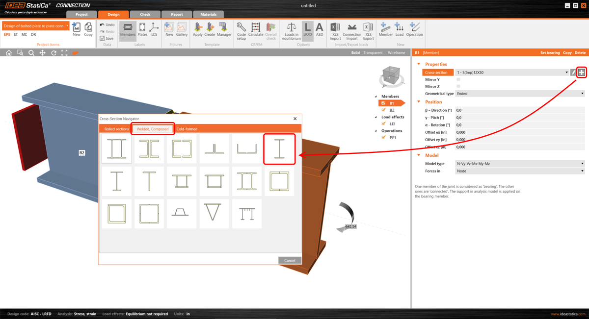 Bolted plate to plate connection design (AISC) | IDEA StatiCa