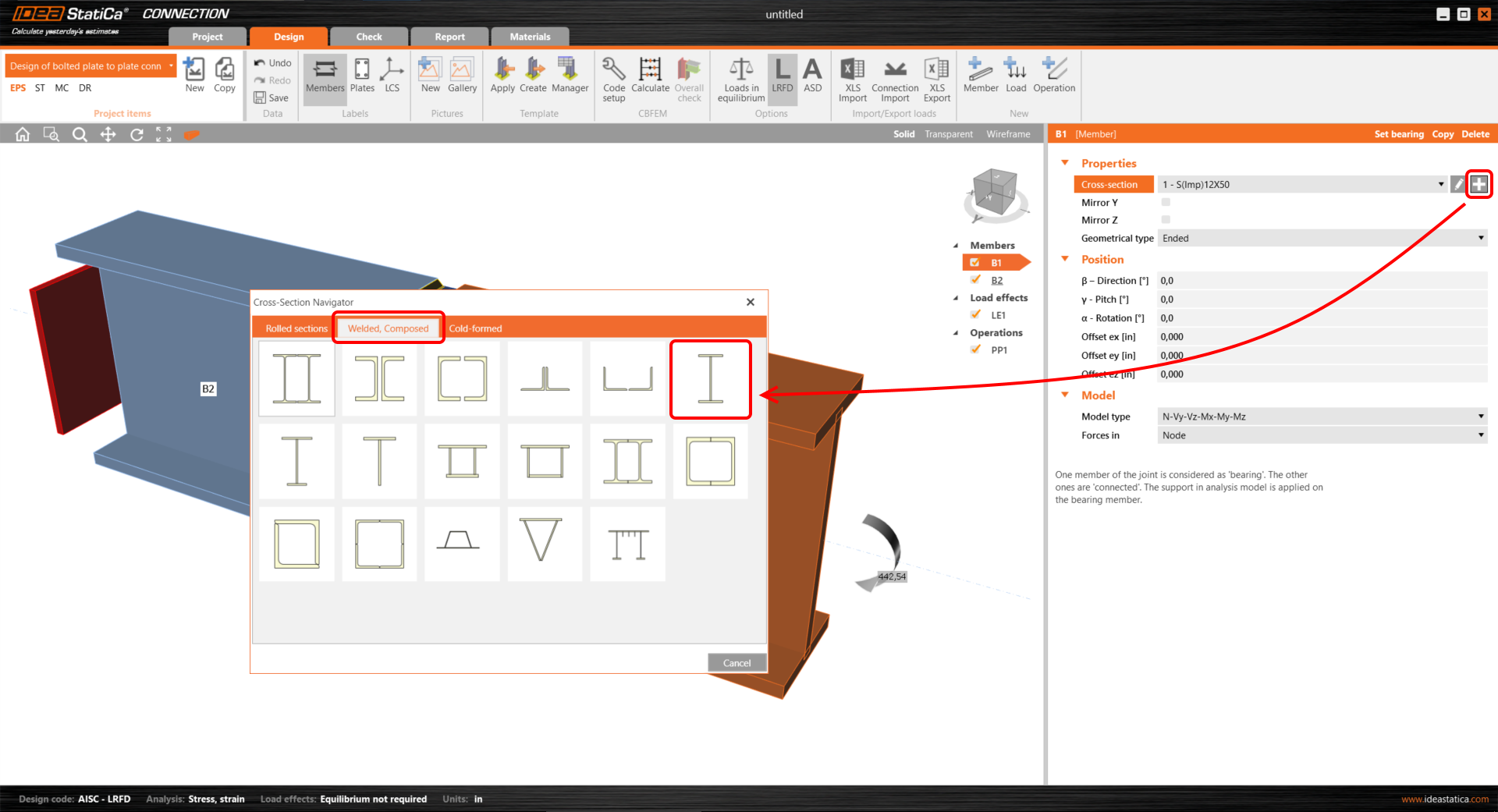 Bolted plate to plate connection design (AISC) | IDEA StatiCa