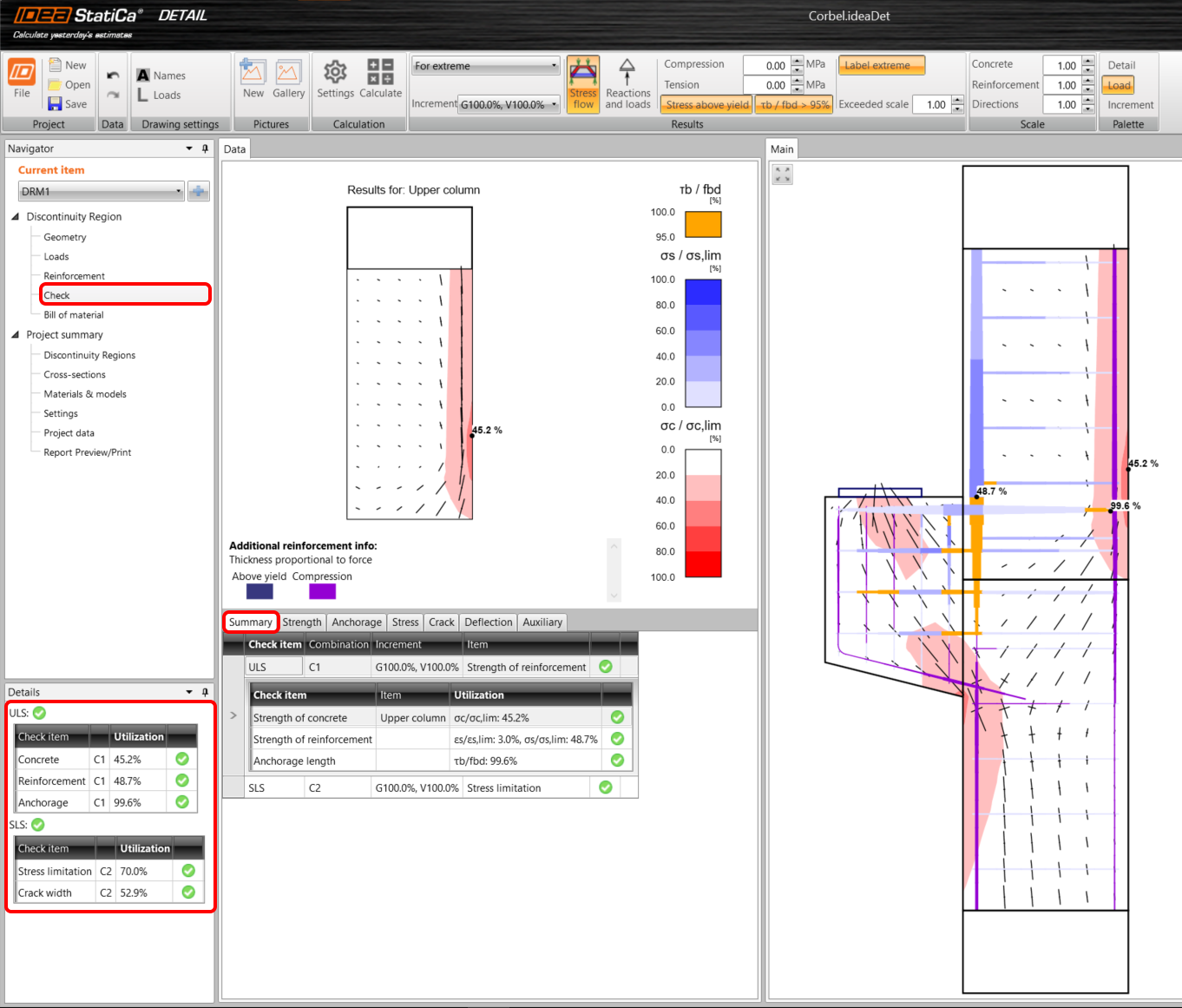 Reinforced column with a bracket (EN) | IDEA StatiCa