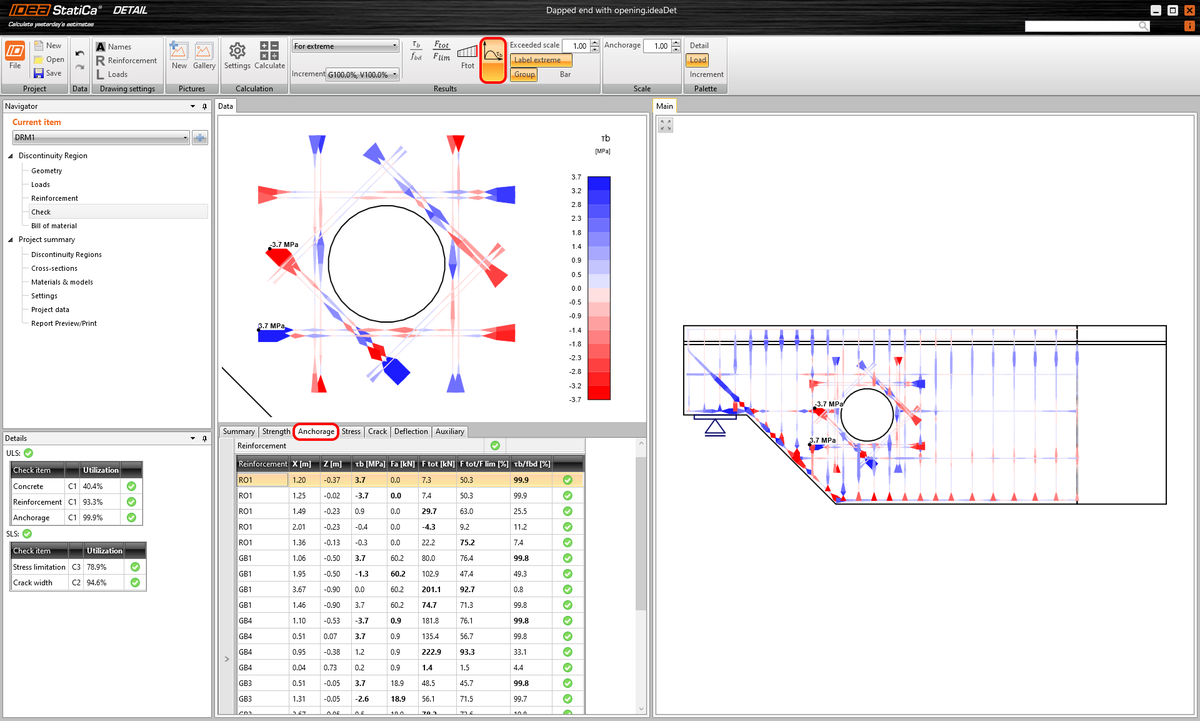 General description of ULS results in Detail application | IDEA StatiCa