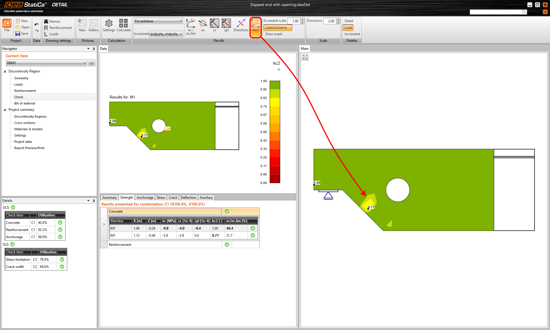 General description of ULS results in Detail application | IDEA StatiCa