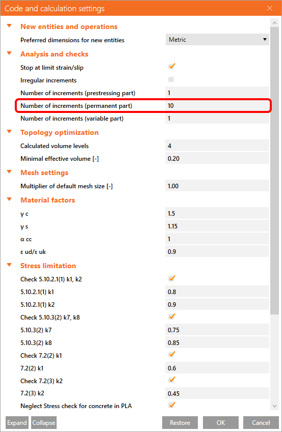 Code and calculation settings in Detail application | IDEA StatiCa