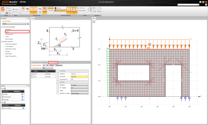 Structural design of a concrete wall (EN) | IDEA StatiCa