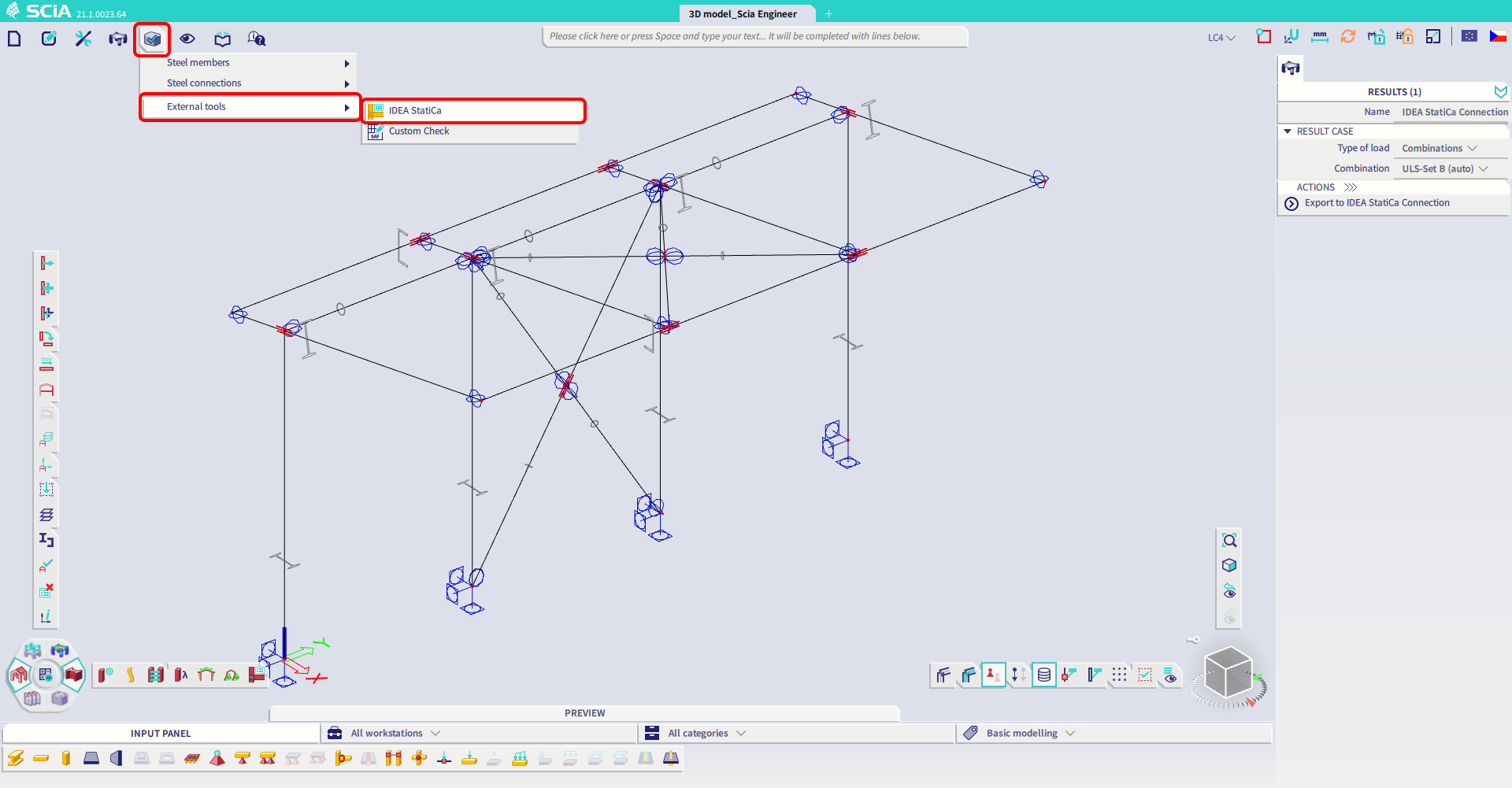SCIA Engineer BIM link for steel connection design (EN) | IDEA StatiCa