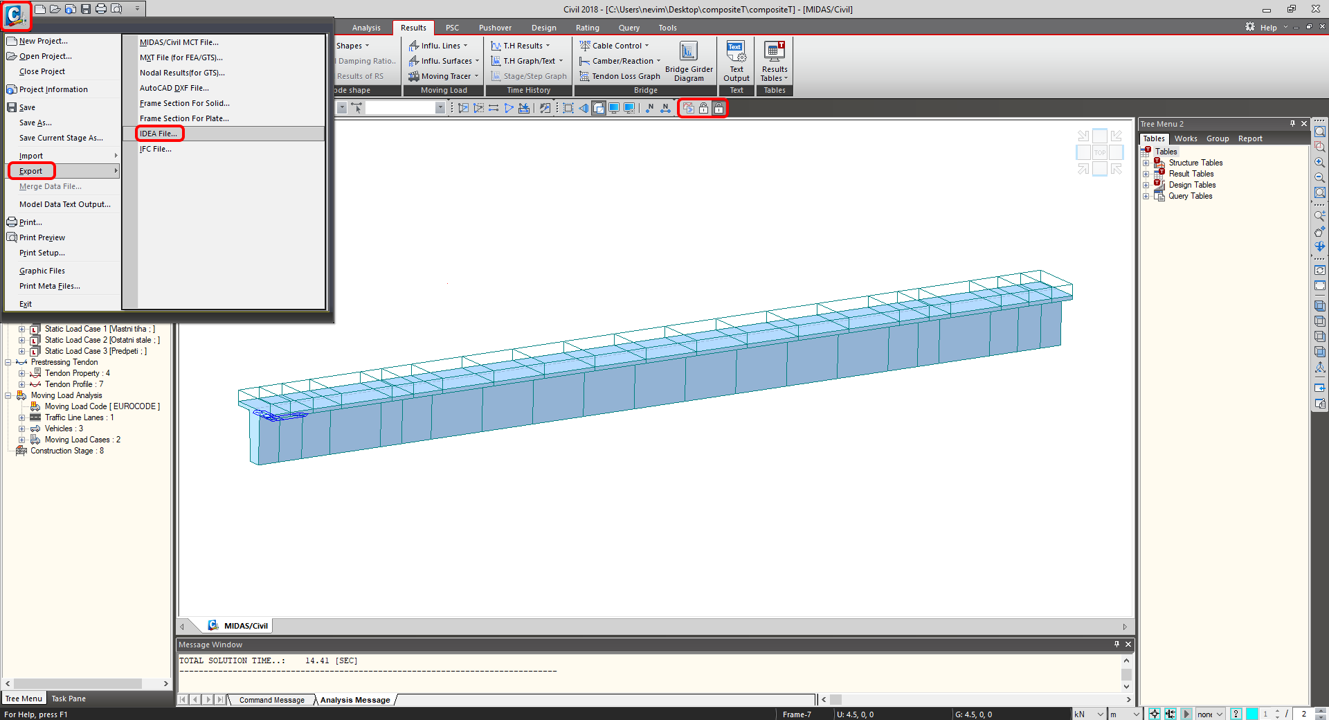 Midas Civil tutorial for BIM link for concrete design | IDEA StatiCa