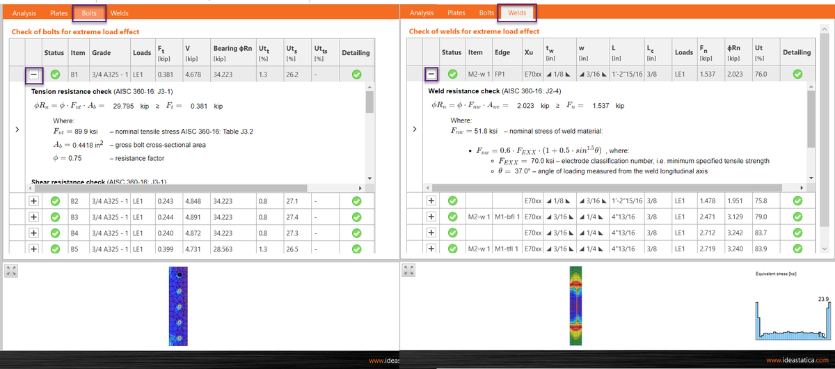 Moment connection: Wide flange to HSS (AISC) | IDEA StatiCa