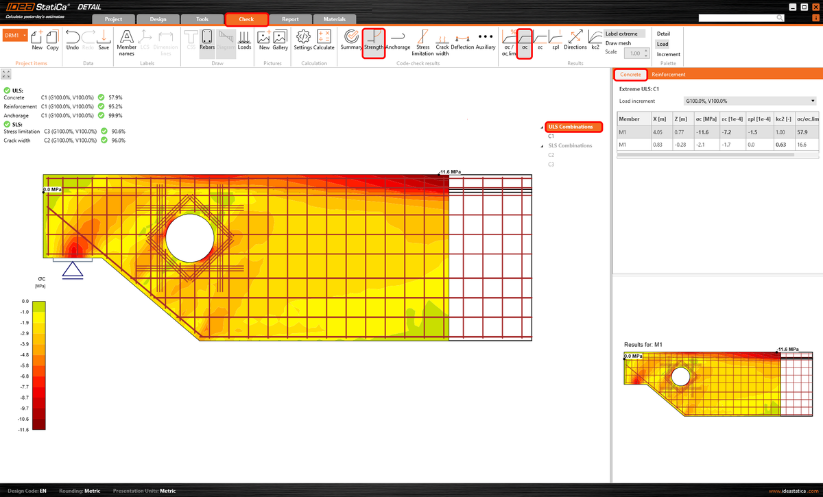 General description of ULS results in Detail application | IDEA StatiCa