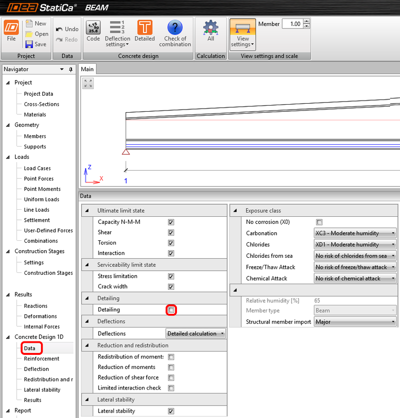 Prestressed saddle beam (EN) | IDEA StatiCa