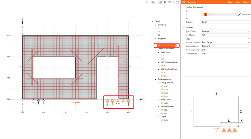 Structural design of a concrete wall (EN) | IDEA StatiCa