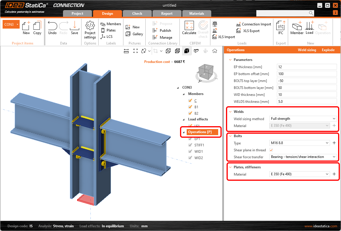 Parametric templates in Connection Library | IDEA StatiCa
