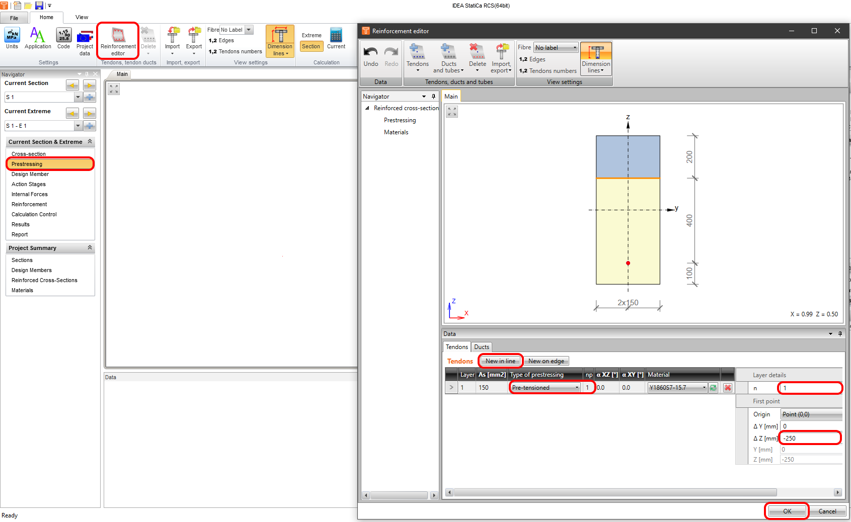 Structural design of composite section in RCS (EN) | IDEA StatiCa