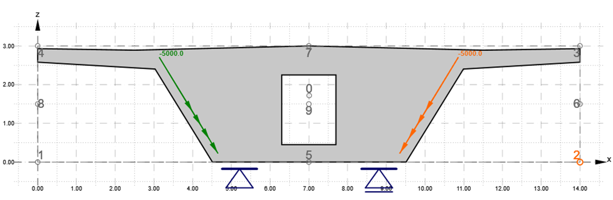 Prestressed bridge diaphragm (EN) | IDEA StatiCa