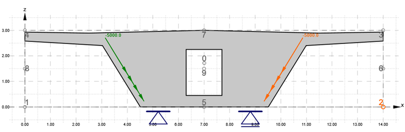 Prestressed bridge diaphragm (EN) | IDEA StatiCa