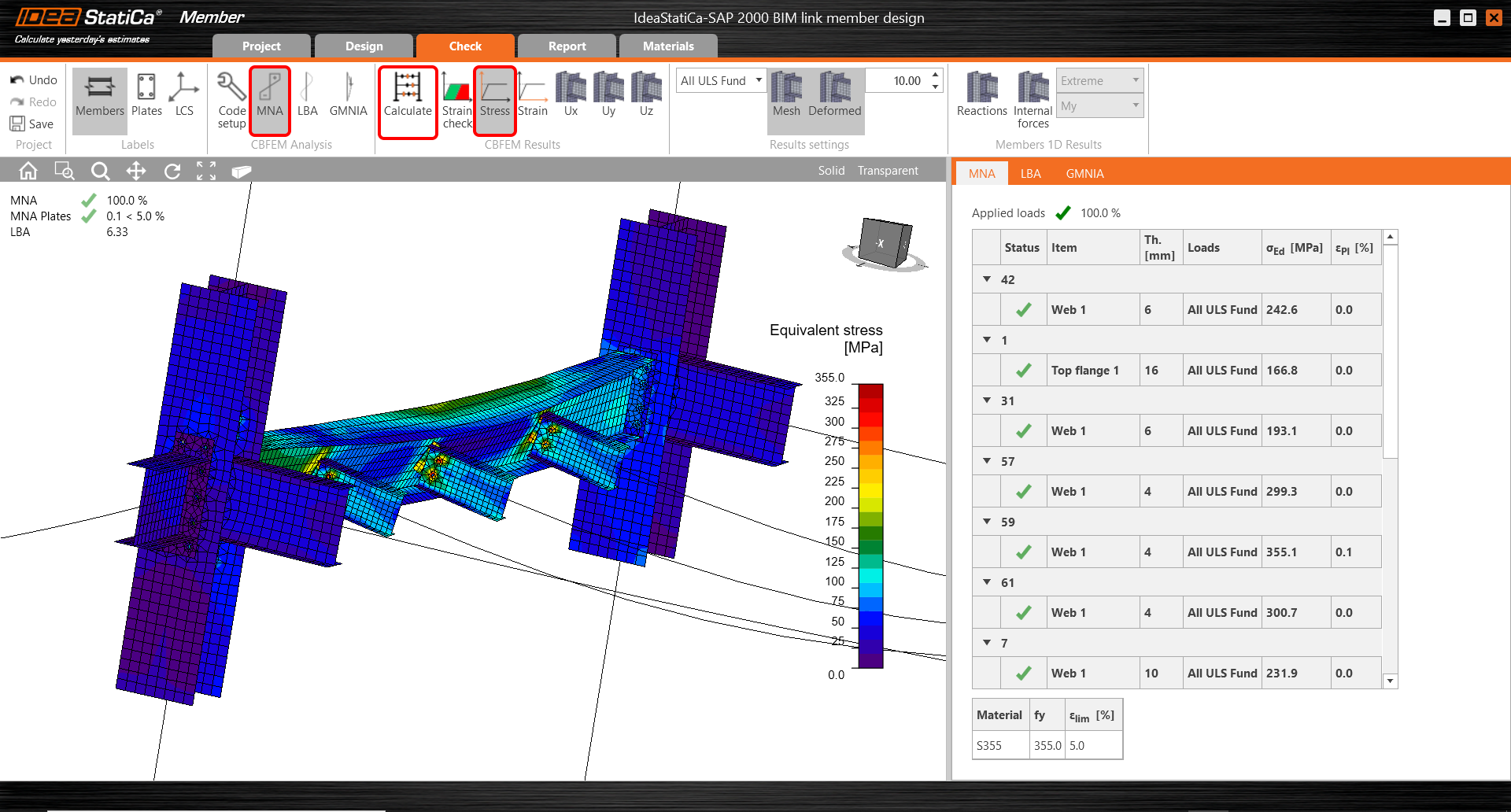 SAP2000 BIM link tutorial for member design | IDEA StatiCa