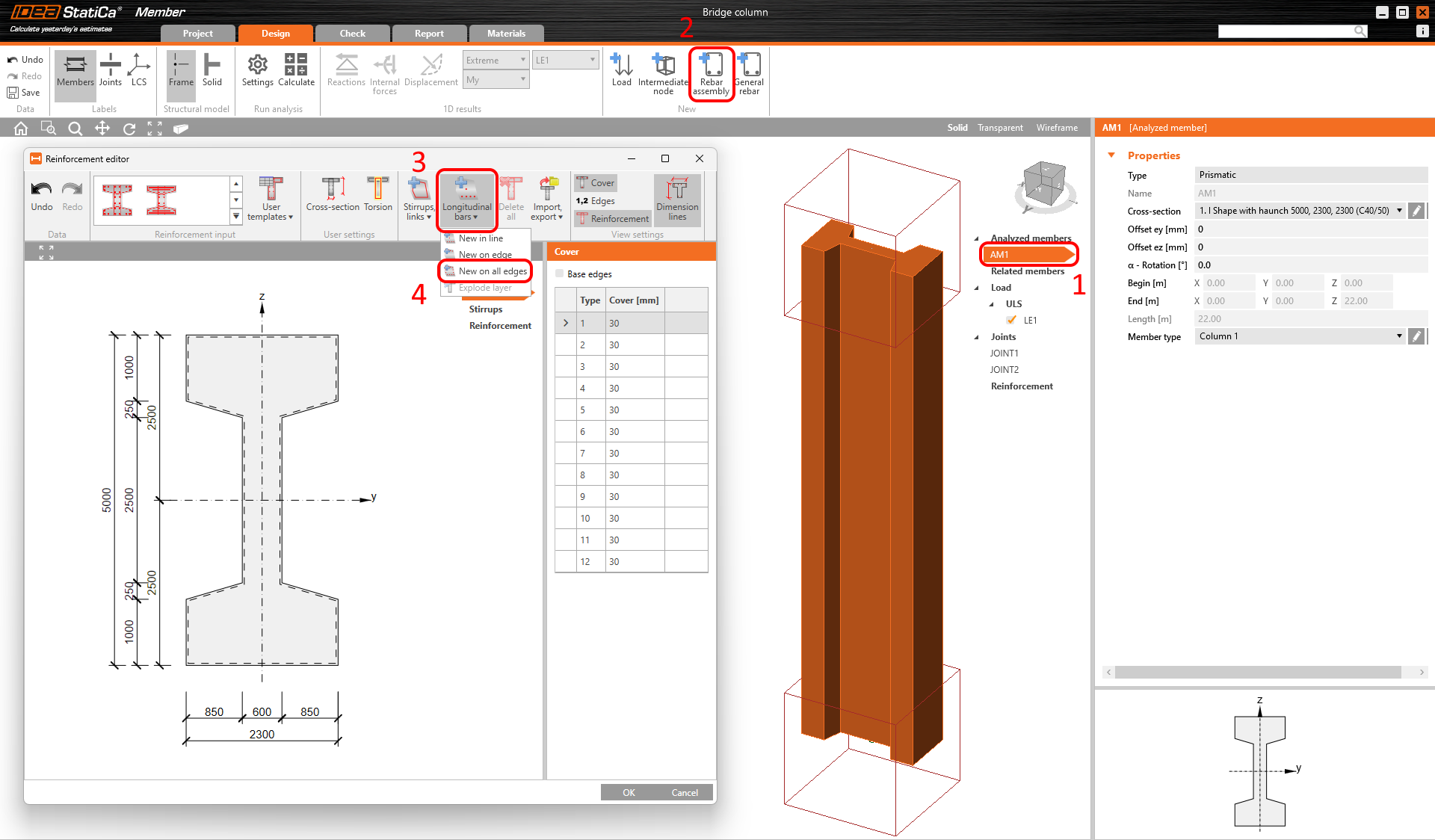 Bridge column (EN) | IDEA StatiCa
