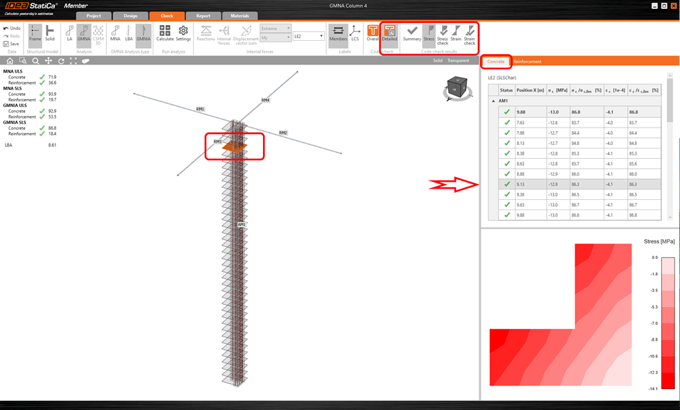 Design and check of slender columns | IDEA StatiCa