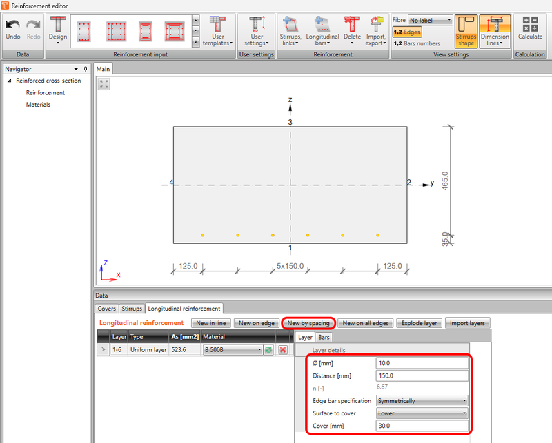 Reinforcement in RCS application | IDEA StatiCa