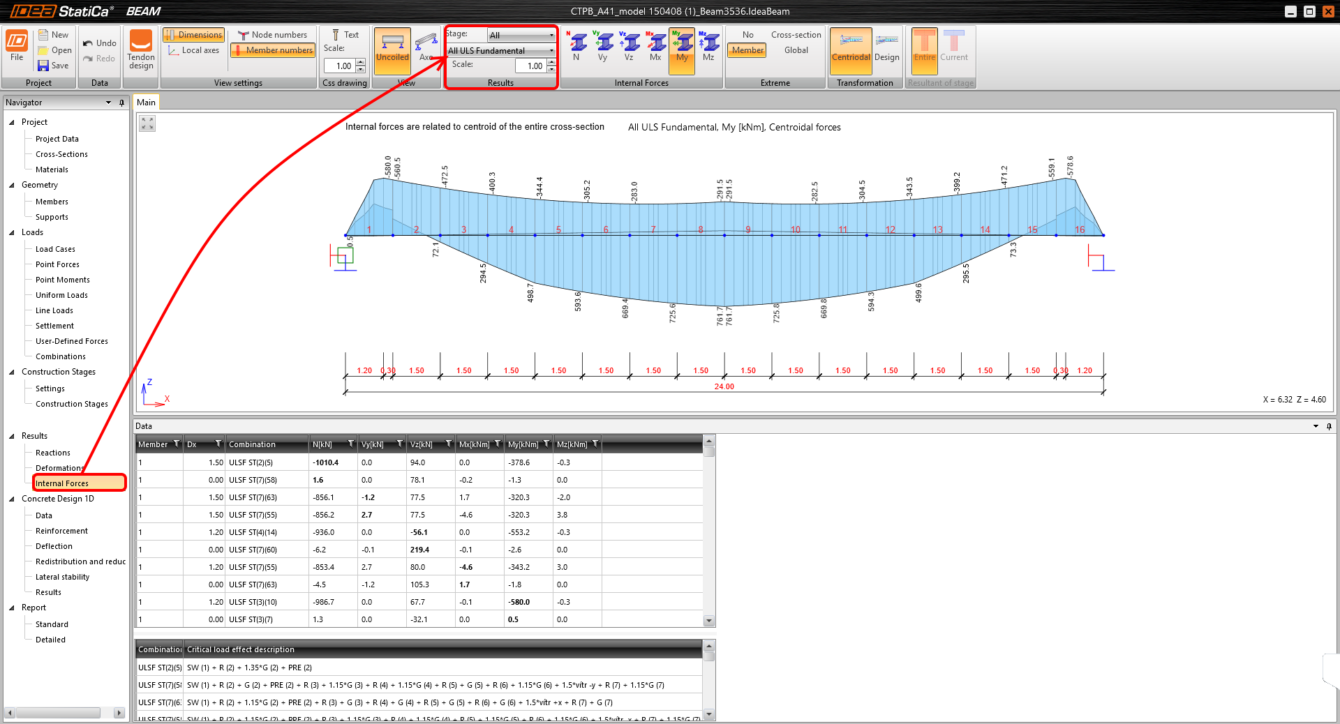 Axis VM propojení pro návrh nosníku | IDEA StatiCa