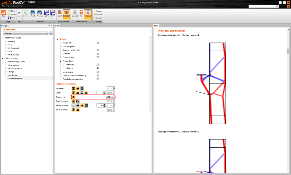 Report in Detail application | IDEA StatiCa
